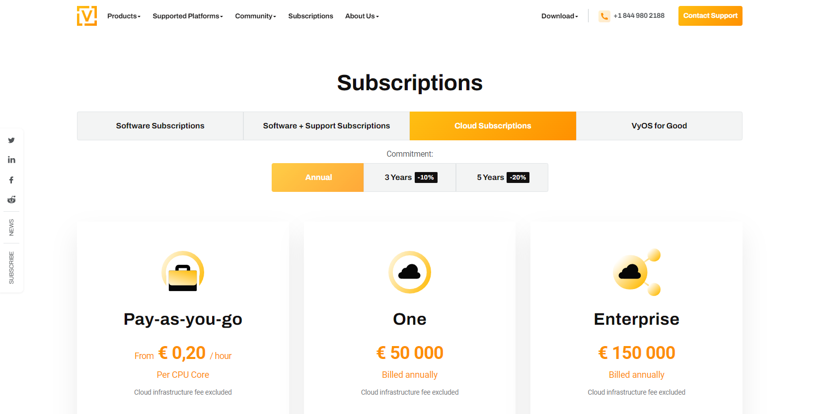 Cloud Subscriptions – VyOS